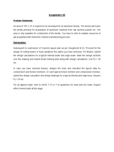 Steel Structure Assignment Pdf Computers Technology And Engineering