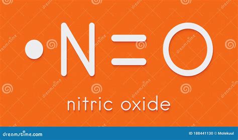 Nitric Oxide No Free Radical And Signaling Molecule Skeletal Formula