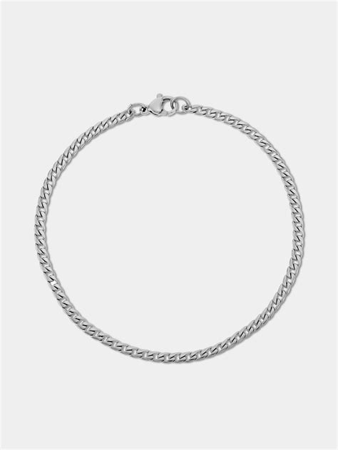 Stainless Steel Mens Curb Bracelet