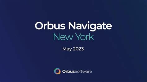 Orbus Software On Linkedin Orbus Navigate New York May 2023