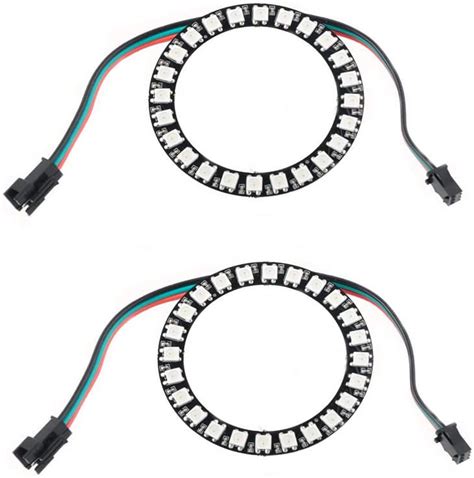 Jp Sparkleiot 24ビット Ws2812 Rgb Ledリング Sm254 3pワイヤー付き 24 X