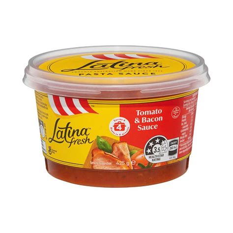 Buy Latina Tomato And Bacon Pasta Sauce 425g Coles
