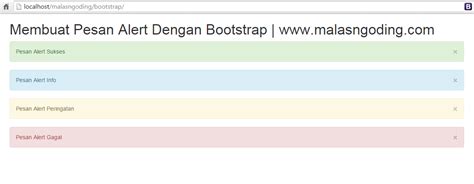 Bootstrap Part 6 Membuat Pesan Alert Dengan Bootstrap