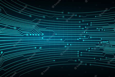 Premium Vector Blue Cyber Circuit Future Technology Concept Background