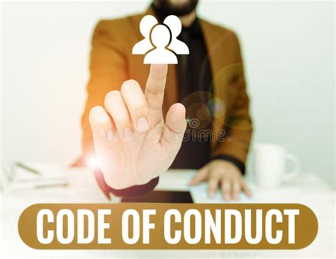 Writing Displaying Text Code Of Conduct Word For Ethics Rules Moral Codes Ethical Principles