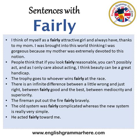 Sentences With Fairly Fairly In A Sentence In English Sentences For