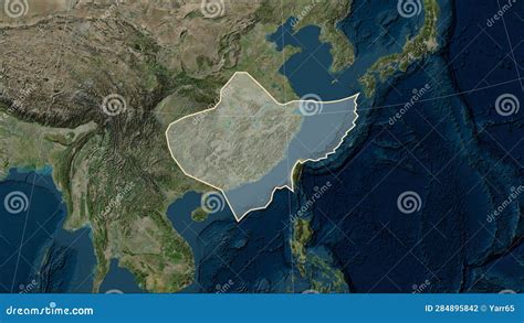 Yangtze Tectonic Plate Satellite Map Stock Illustration Illustration Of Eruptions Rift