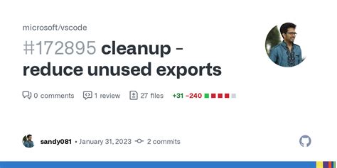 Cleanup Reduce Unused Exports By Sandy Pull Request Microsoft Vscode GitHub