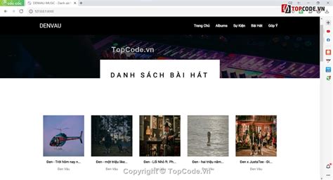 code đồ án web album nhạc php laravel