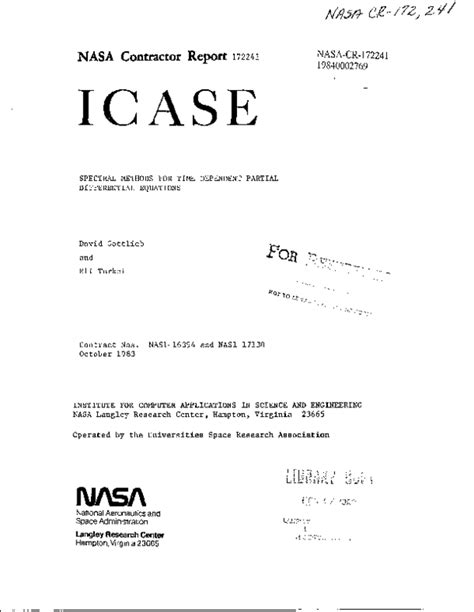 Pdf Spectral Methods For Time Dependent Partial Differential Equations Eli Turkel