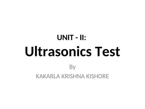 Non Destructive Testing And Evaluation Ppt Ppt