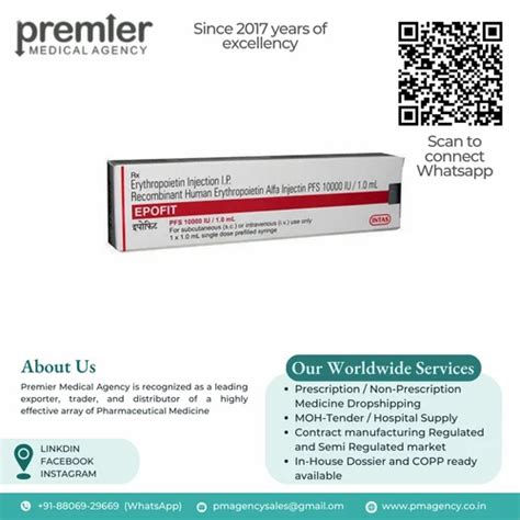 Epofit 10000 Iu Pfs Injection At ₹ 950piece Relipoietin Injection In