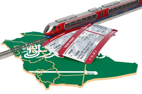 사우디 아라비아 개념에서 기차 여행 흰색 배경에서 격리된 3d 렌더링 3차원 형태에 대한 스톡 사진 및 기타 이미지 3차원