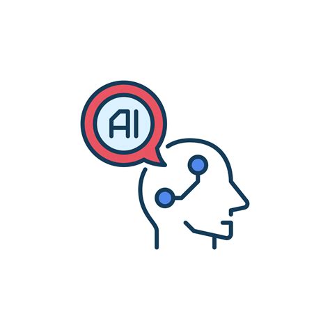 Ai Speech Bubble And Head Vector Artificial Intelligence Head Concept Colored Icon 23093153