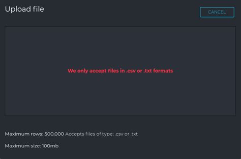 problems uploading my file