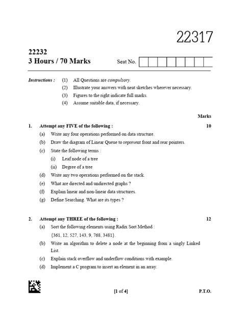Question Paper Summer 2023 Pdf Algorithms And Data Structures
