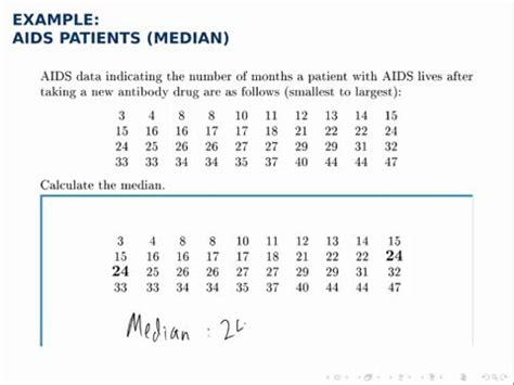 Statistics Example Calculating Median By Hand YouTube