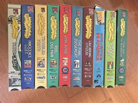 Beavis And Butthead Mtv Vhs Lot Of 10 Vhs Tapes Movie Do America
