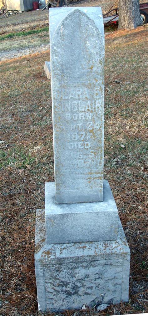 Clara E Sinclair 1871 1906 Find A Grave Memorial