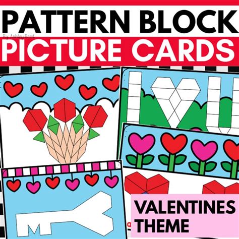 Pattern Block Valentines Fine Motor Picture Building Task Centers
