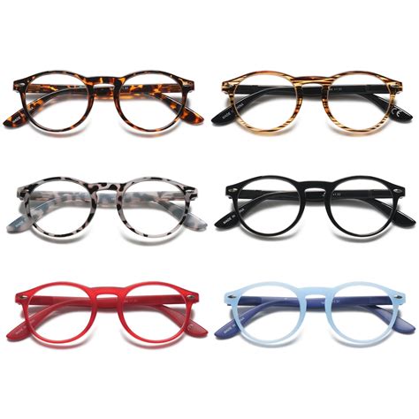 Magimodac Round Reading Glasses Womens Mens Spring Hinge Lightweight