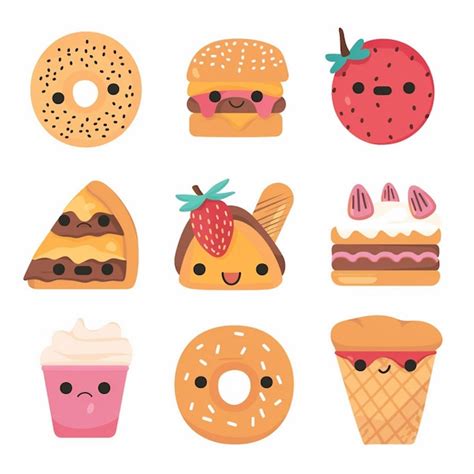 스 음식 터 일러스트레이션 만화 디자인 고립 된 배경 식사 그래픽 로고 아이콘 프리미엄 Ai 생성 벡터