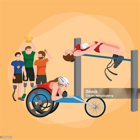 핸디캡 스포츠 패럴림픽 경기 스틱 피겨 픽토그램 아이콘 을 비활성화 Championship에 대한 스톡 벡터 아트 및 기타 이미지 Championship 건강관리와