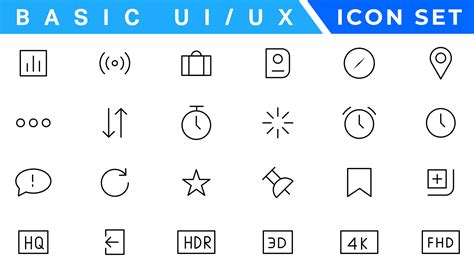 Basic Ui Ux Icon Set Set Icon Of User Interface Vector Illustration Editable Stroke 41316171