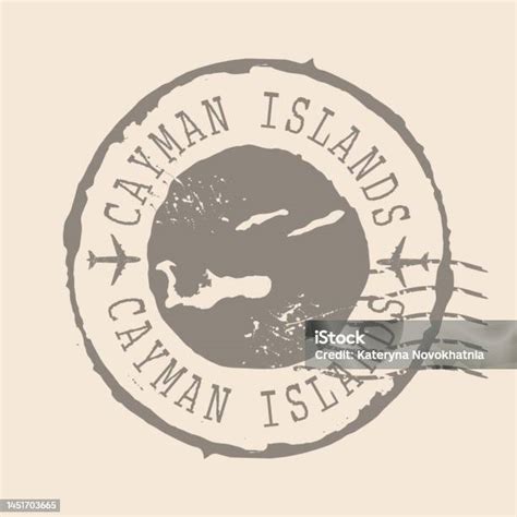 케이맨 제도의 우표 우편 지도 실루엣 고무 씰 디자인 레트로 여행 지도의 인장 케이맨 제도 당신의 디자인을 위해 그런지 주당