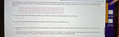 Solved Data Cellected By A Price Reporting Agency From More