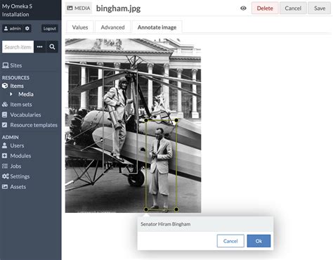 Image Annotate Omeka S User Manual