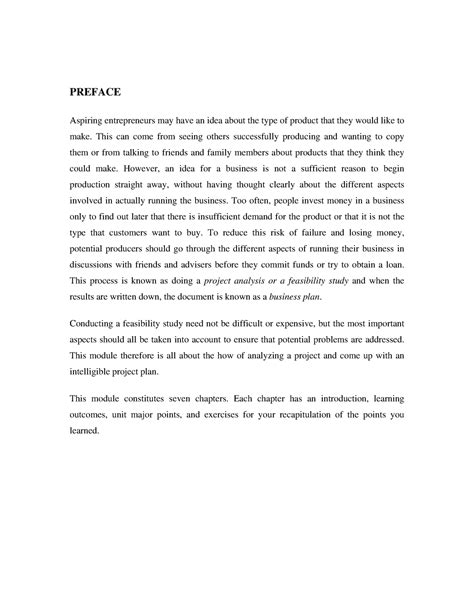 Preface Project PREFACE Aspiring Entrepreneurs May Have An Idea About The Type Of Product