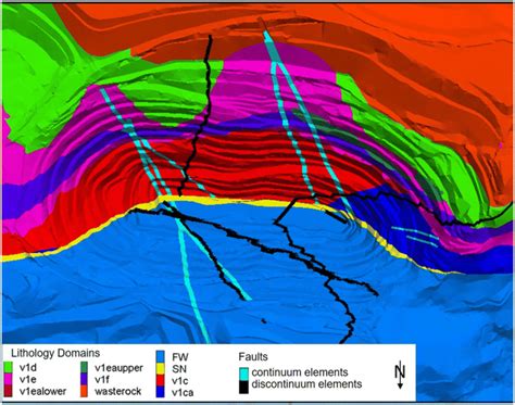 Plan View Of Geotechnical Domains And Structural Features Outcropping