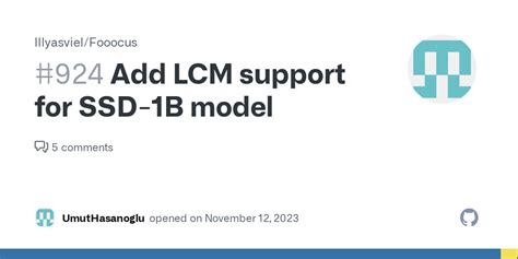 Add LCM Support For SSD 1B Model Issue 924 Lllyasviel Fooocus GitHub