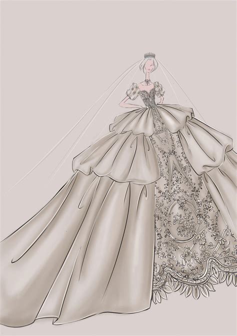 婚纱手稿简单婚纱手稿手绘大山谷图库