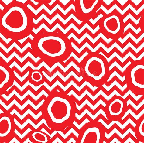 Abstact Seamless Pattern Dotted Line Texture Dot And Zig Zag L Stock Illustration