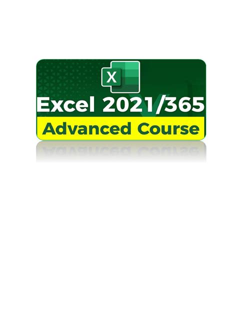advanced excel 2021 365 pdf microsoft excel teaching methods and materials