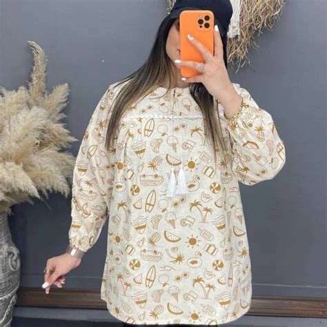 خرید و قیمت شومیز نرمین جنس لنین نچرال فری سایز ترب