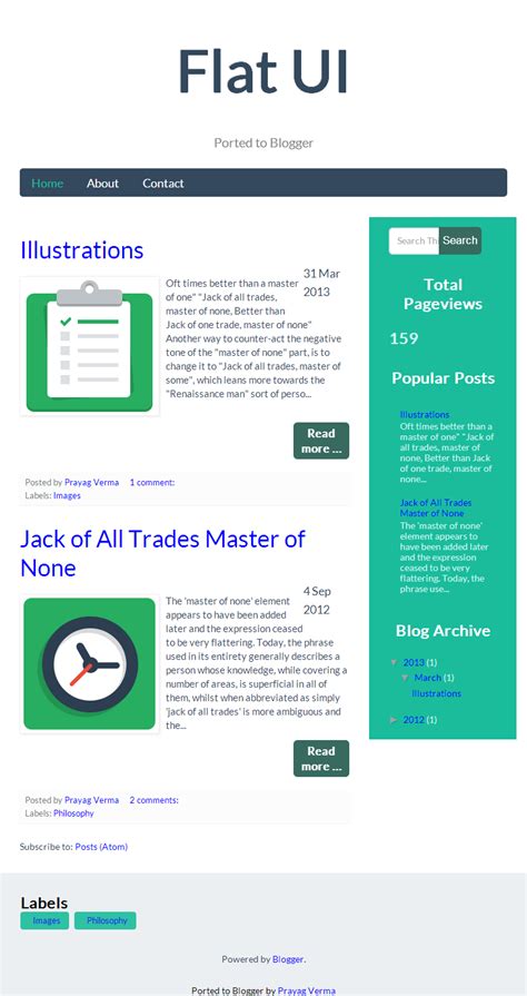 new blogger template flatui stylify your blog
