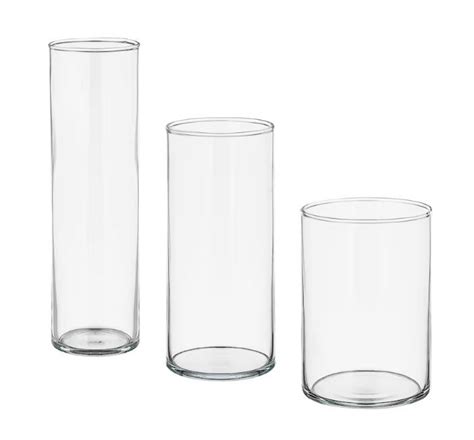 Ikea Cylinder Vase Set Of 3 Clear Glass Onepoint