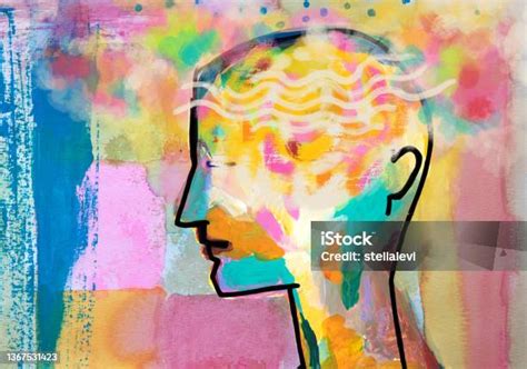 사람의 머리 평화로운 생각 명상 마음 챙김 휴식 정신 적 웰니스 정신 건강에 대한 스톡 벡터 아트 및 기타 이미지 정신 건강 추상적인 정신 건강 인식 Istock