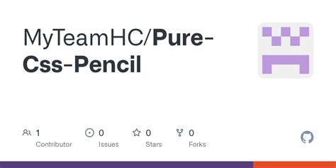 github myteamhc pure css pencil