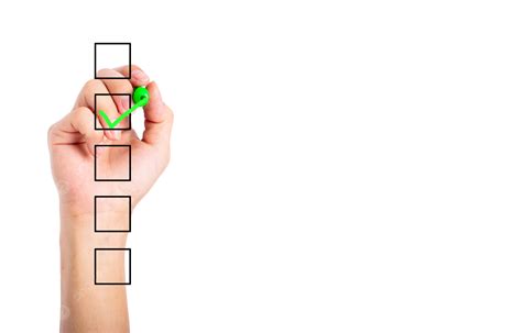 A Green Marker Used To Check Off Tasks On A Checklist Poll Blank