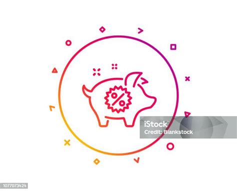 돼지 판매 라인 아이콘입니다 쇼핑 할인 부호입니다 벡터 가격에 대한 스톡 벡터 아트 및 기타 이미지 가격 고급 날씬한 Istock