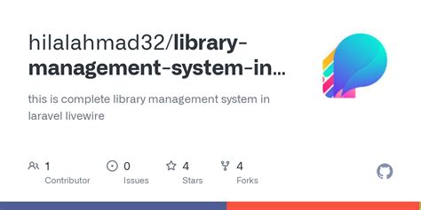 github hilalahmad32 library management system in laravel livewire
