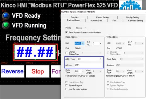 HMI Kinco Modbus RTU PowerFlex Tutorial Plc