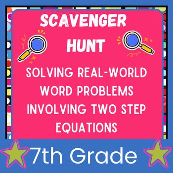 7th Solving Word Problems Involving 2 Step Equations Low Prep Practice Activity