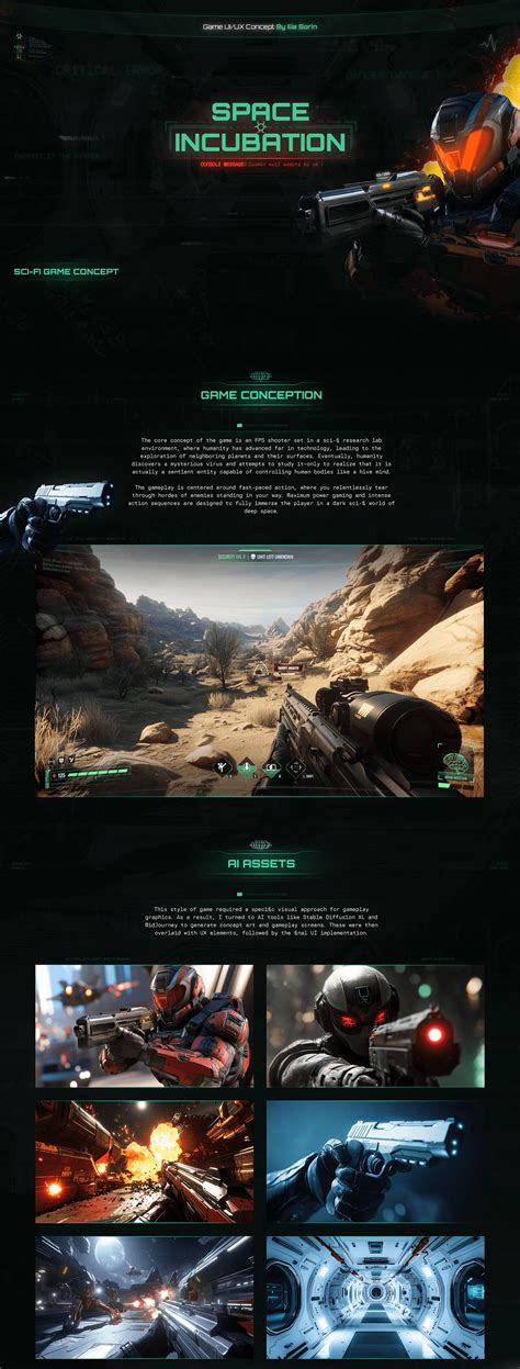 UI UX Game Concept SCI FI GAME Behance