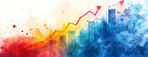 Colorful Abstract Chart Depicting Business Growth And Success Through Creative Design Stock