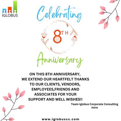 Iglobus Corporate Consulting Pvt Ltd On Linkedin Wegrowtogether Celebratingsuccess 8th